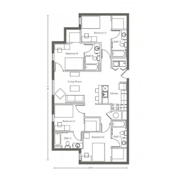 Apartments Close to WWU — Floor Plans — The Wilder